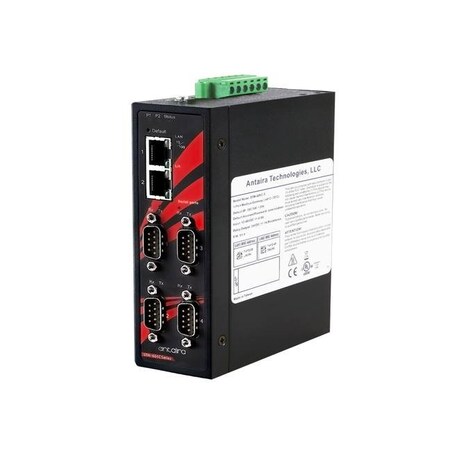 Antaira Industrial Modbus TCP two Ethernet port to four Serial 232,422,485 RTU/ASCII Gateway STM ...